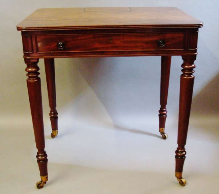 Regency Gillows Mahogany Chamber/Writing Table at 1stDibs