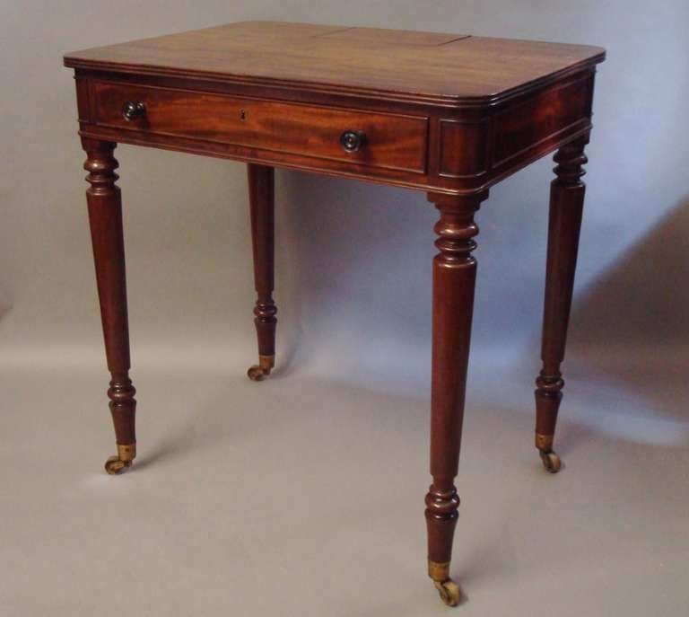 Regency Gillows Mahogany Chamber/Writing Table at 1stDibs