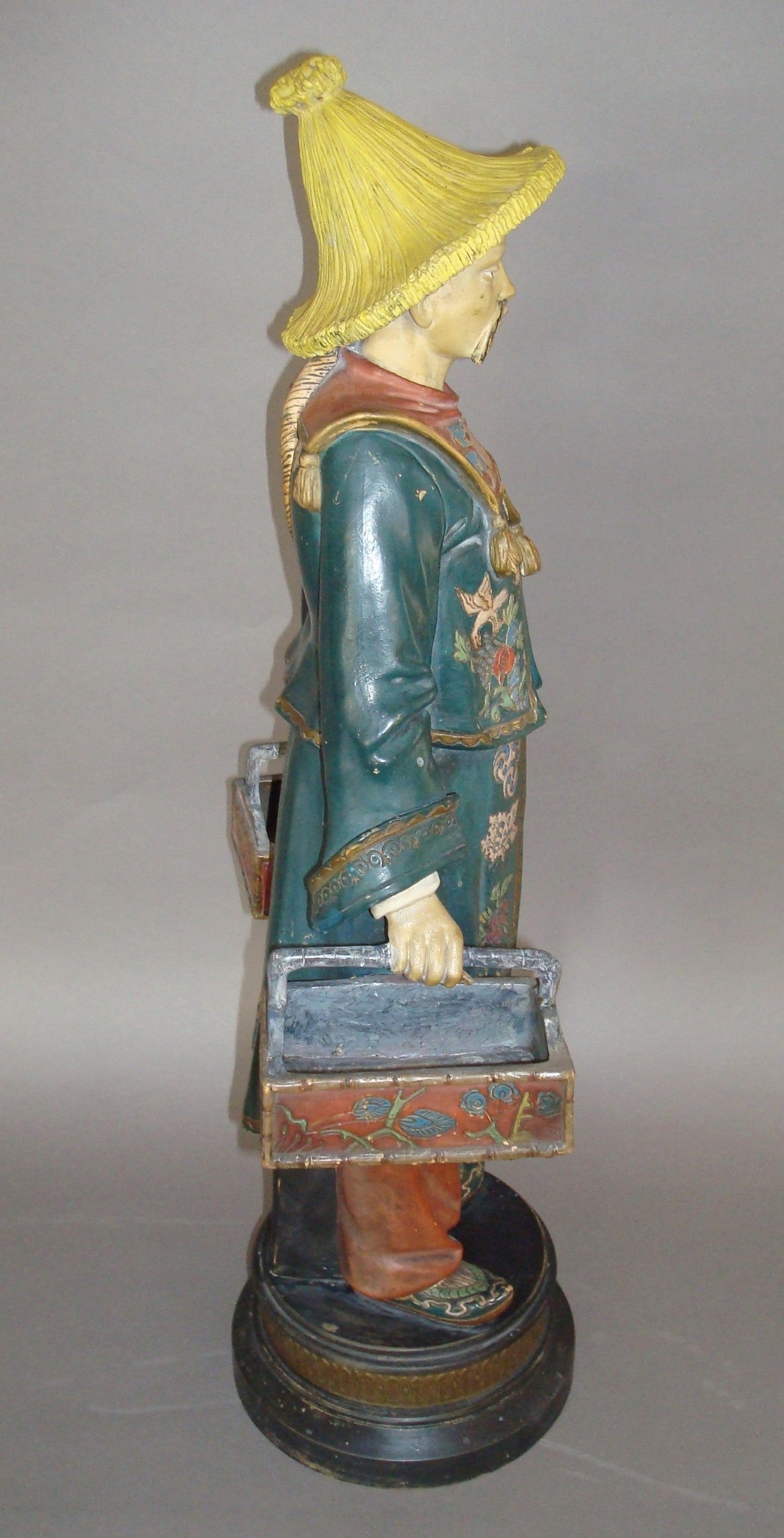 19th century Decorated Terracotta China Man Statue For Sale at 1stDibs ...