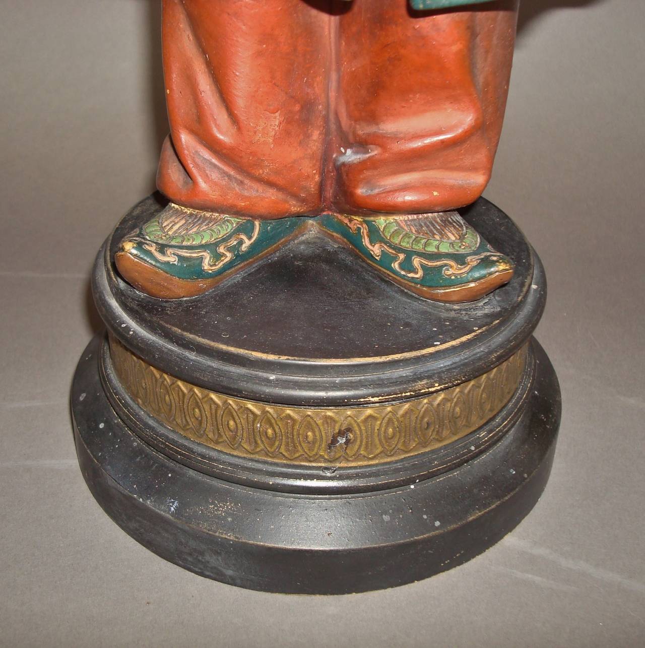 19th century Decorated Terracotta China Man Statue For Sale at 1stDibs ...
