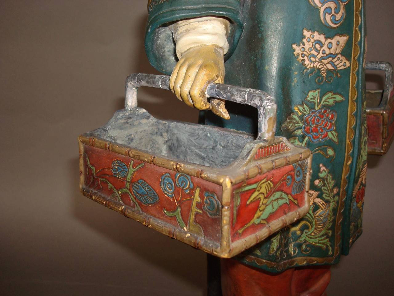 19th century Decorated Terracotta China Man Statue For Sale at 1stDibs ...