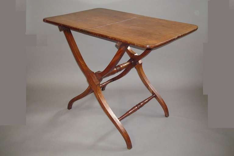 Good Quality Regency Mahogany Folding Coaching Table For Sale at 1stDibs