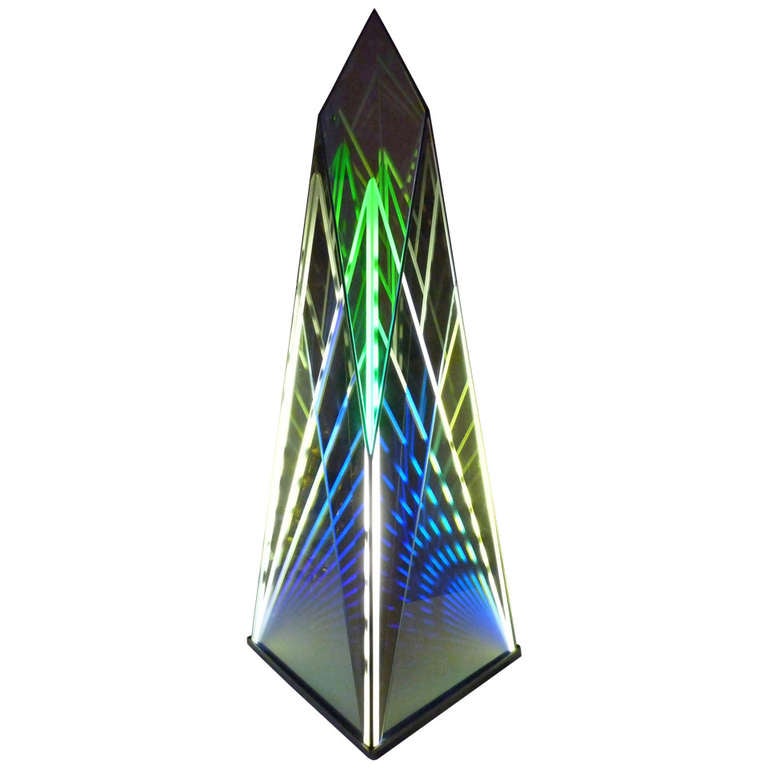 "Inner Pyramid" Dichroic Light Sculpture by Ray Howlett at 1stDibs