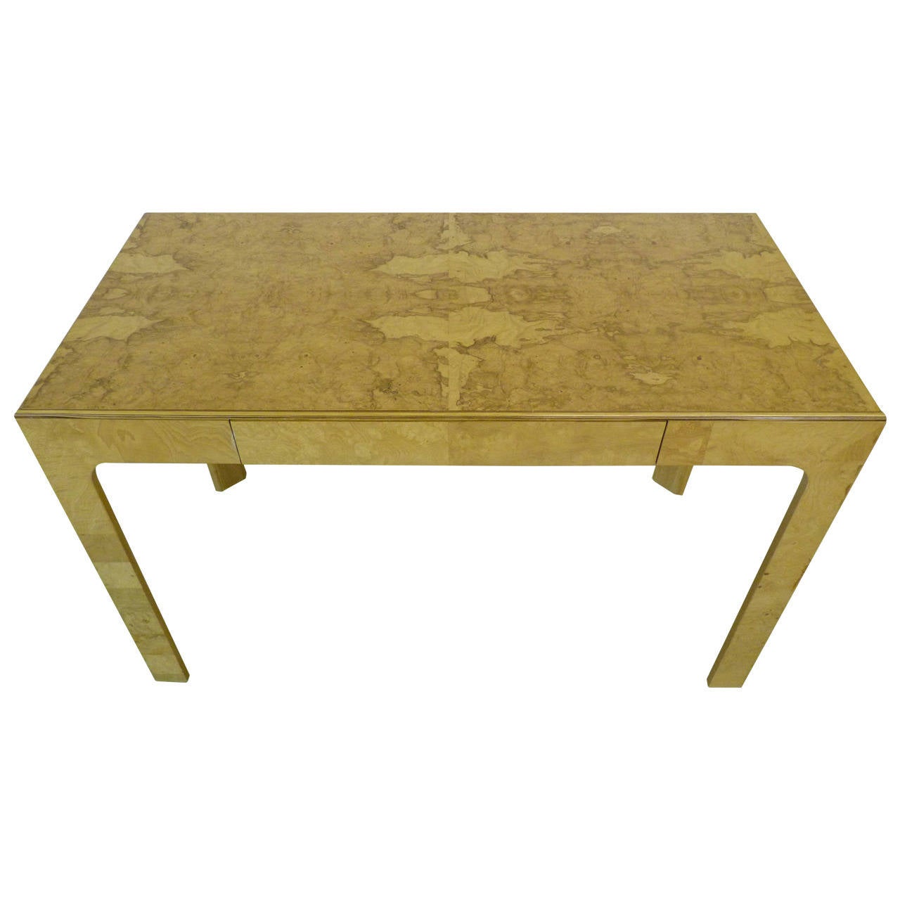 "Scene Two" Desk by Henredon in Olive Burl at 1stDibs