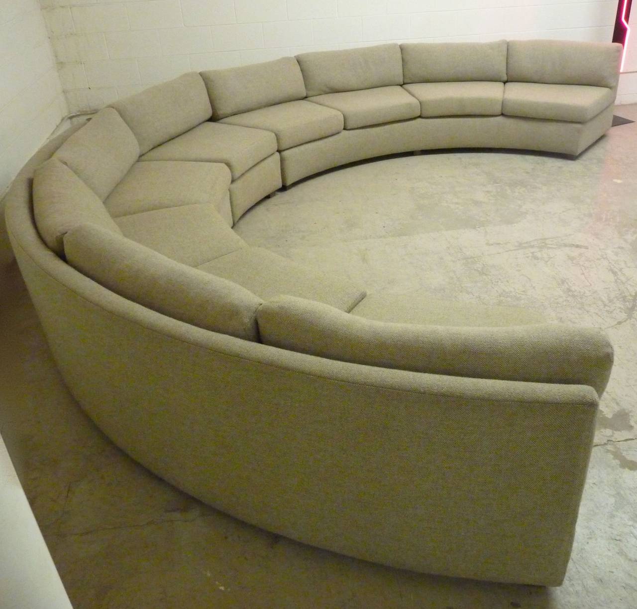 Large, Curved Milo Baughman Sectional Sofa at 1stDibs | large curved ...