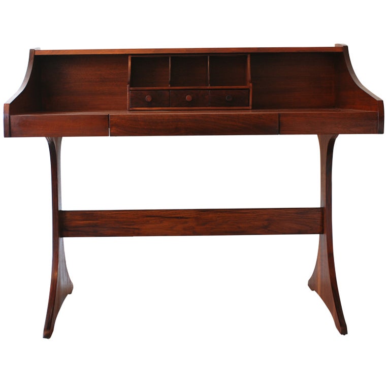 Mid Century American Walnut Desk by Kroehler at 1stDibs | kroehler desk ...
