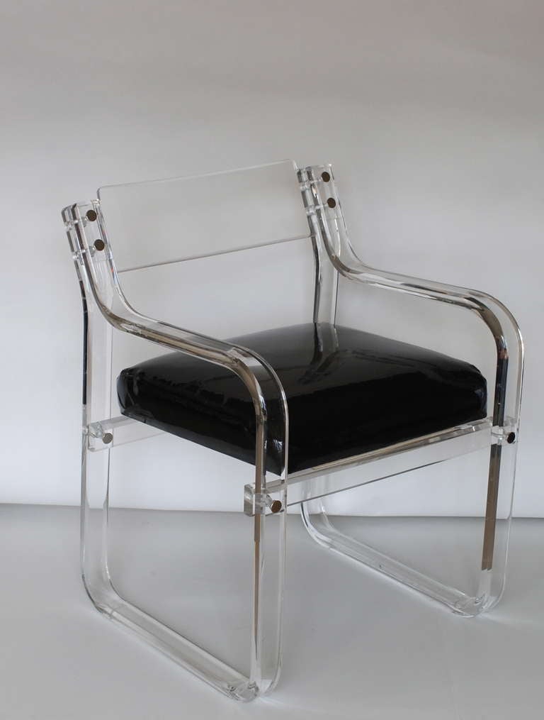 Set of Four Lucite Chairs at 1stDibs