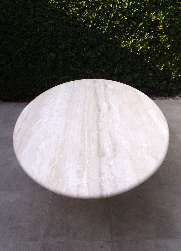 Oval Travertine Dining Table at 1stDibs