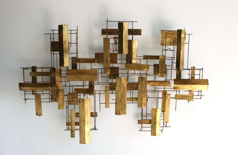 Abstract Metal Wall Sculpture at 1stDibs | metal wall sculpture abstract