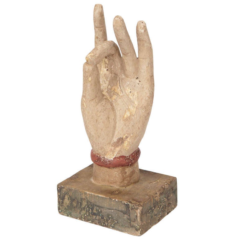 19th Century Plaster Hand For Sale at 1stDibs
