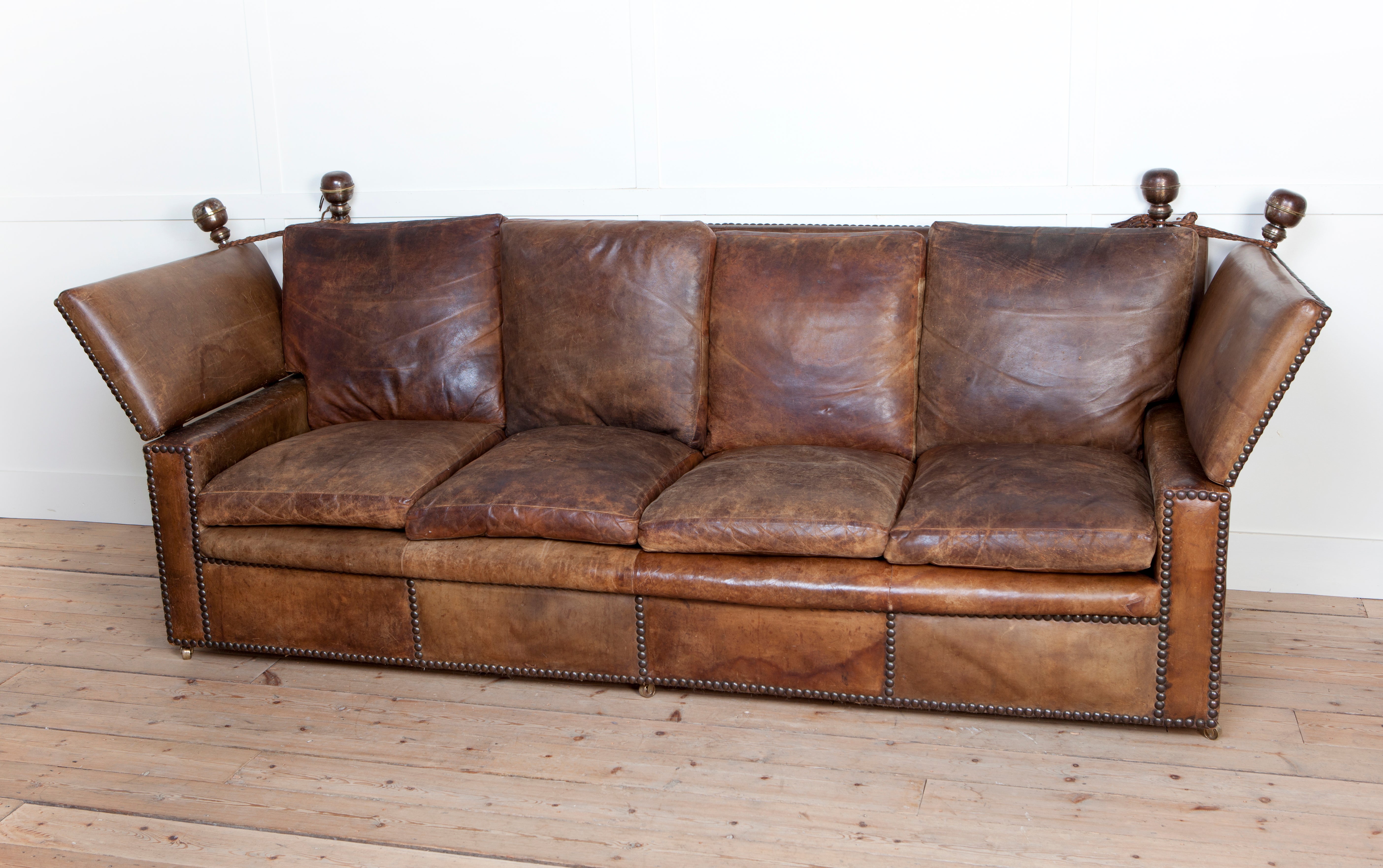 Leather Knole Sofa at 1stDibs