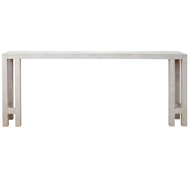 Faux Shark Skin Console Table at 1stDibs