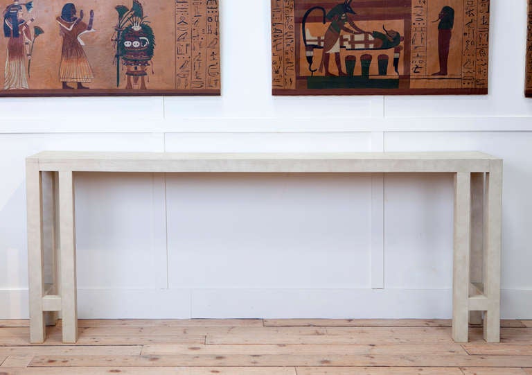 Faux Shark Skin Console Table at 1stDibs