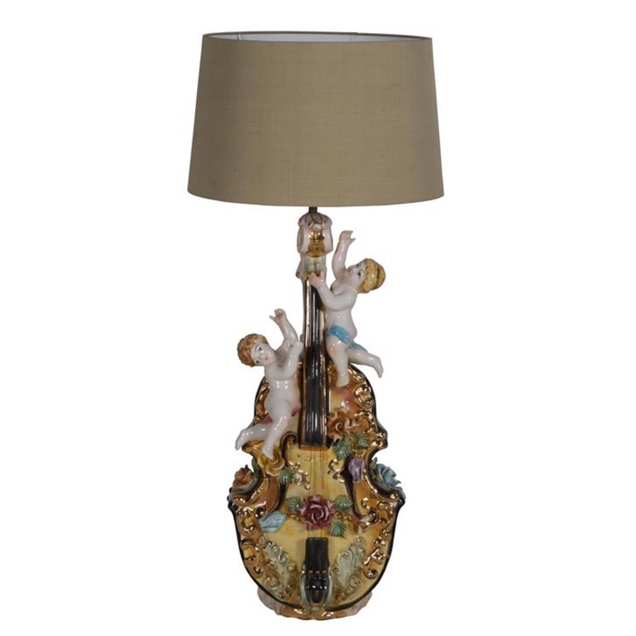 Kitsch 1950s Ceramic Table Lamp For Sale at 1stDibs