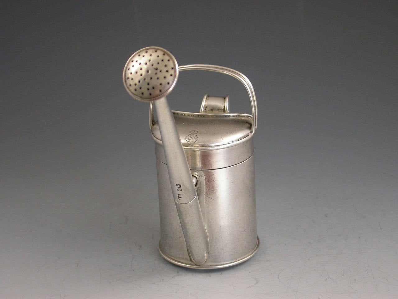 Victorian Antique Silver Novelty Watering Can Inkwell and Penner at 1stDibs