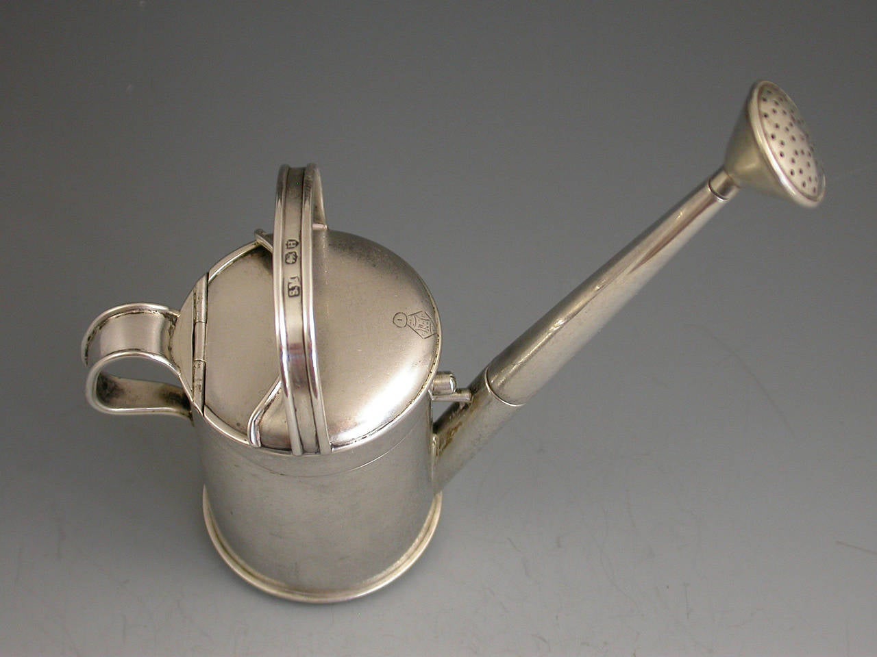 Victorian Antique Silver Novelty Watering Can Inkwell and Penner at 1stDibs