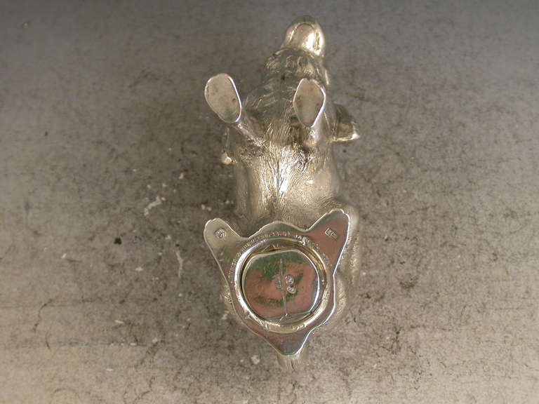 Victorian Novelty Silver English Lop Eared Rabbit Pepper at 1stDibs