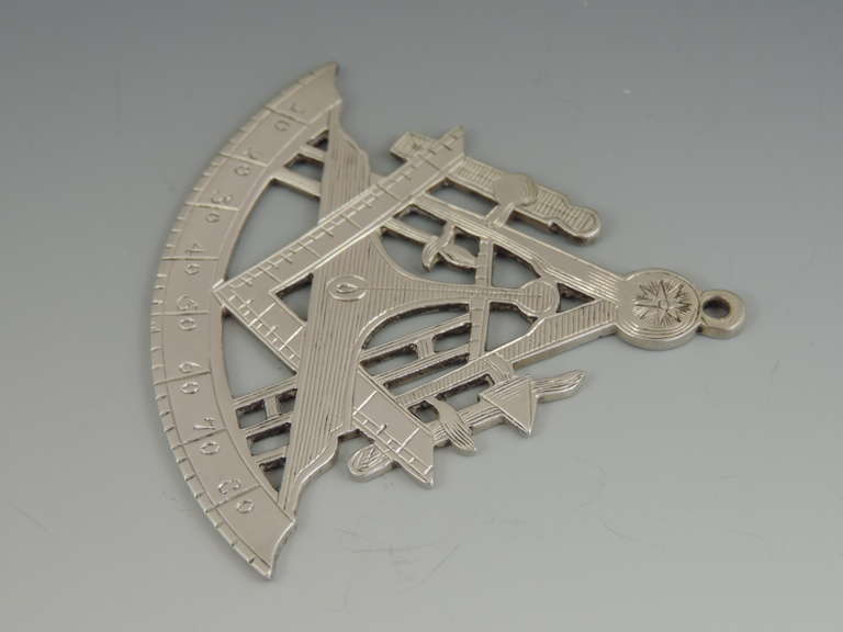 Rare 18th Century Masonic Silver Collar Jewel at 1stDibs