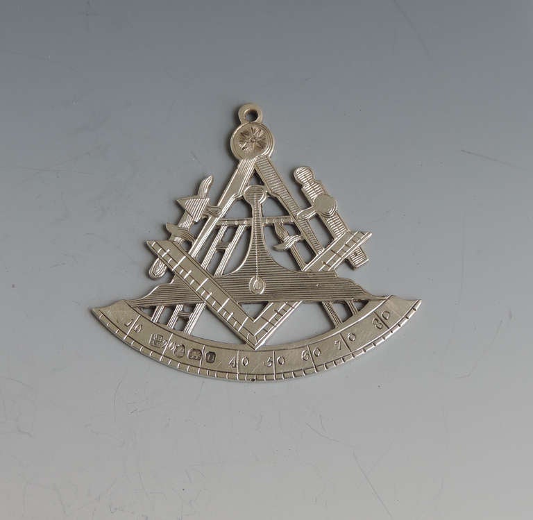 Rare 18th Century Masonic Silver Collar Jewel at 1stDibs