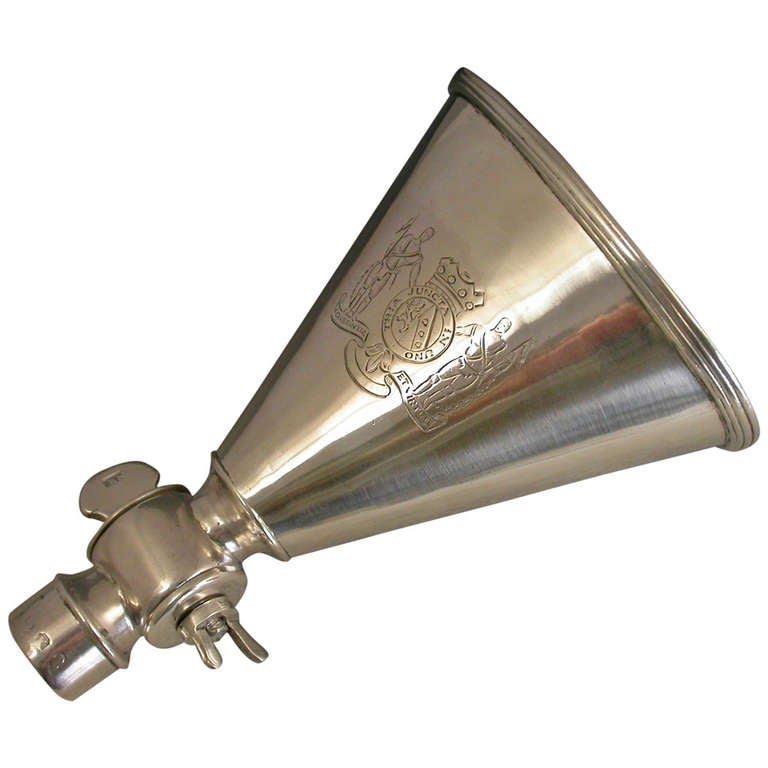 Rare George III Antique Silver Wine Funnel with Spigot at 1stDibs