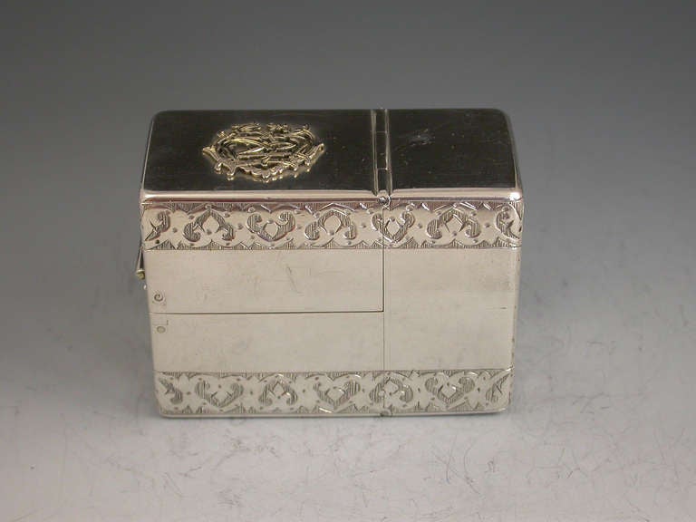 Rare Victorian Silver Travelling Inkwell with Twin Postage Stamp Boxes ...