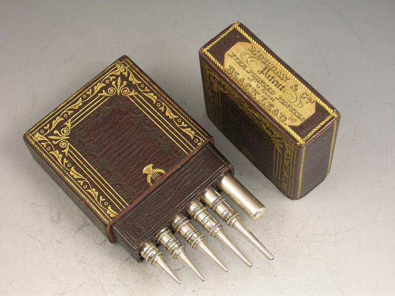 Rare Cased Set of Graduated Silver Artists Pencils at 1stDibs