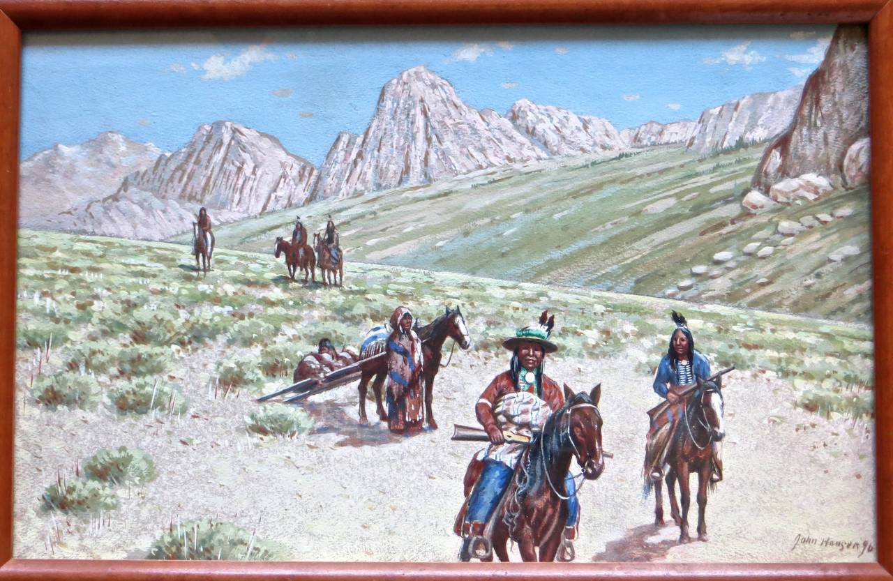 John Hauser "Mountain Desert Trail" Dated 1896. at 1stdibs