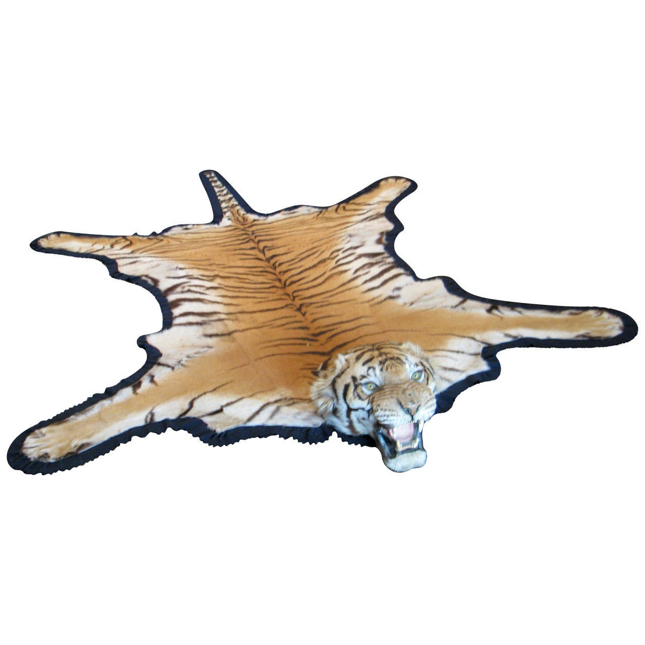 Antique Registered Taxidermy Tiger Rug Prior to Endangered ...