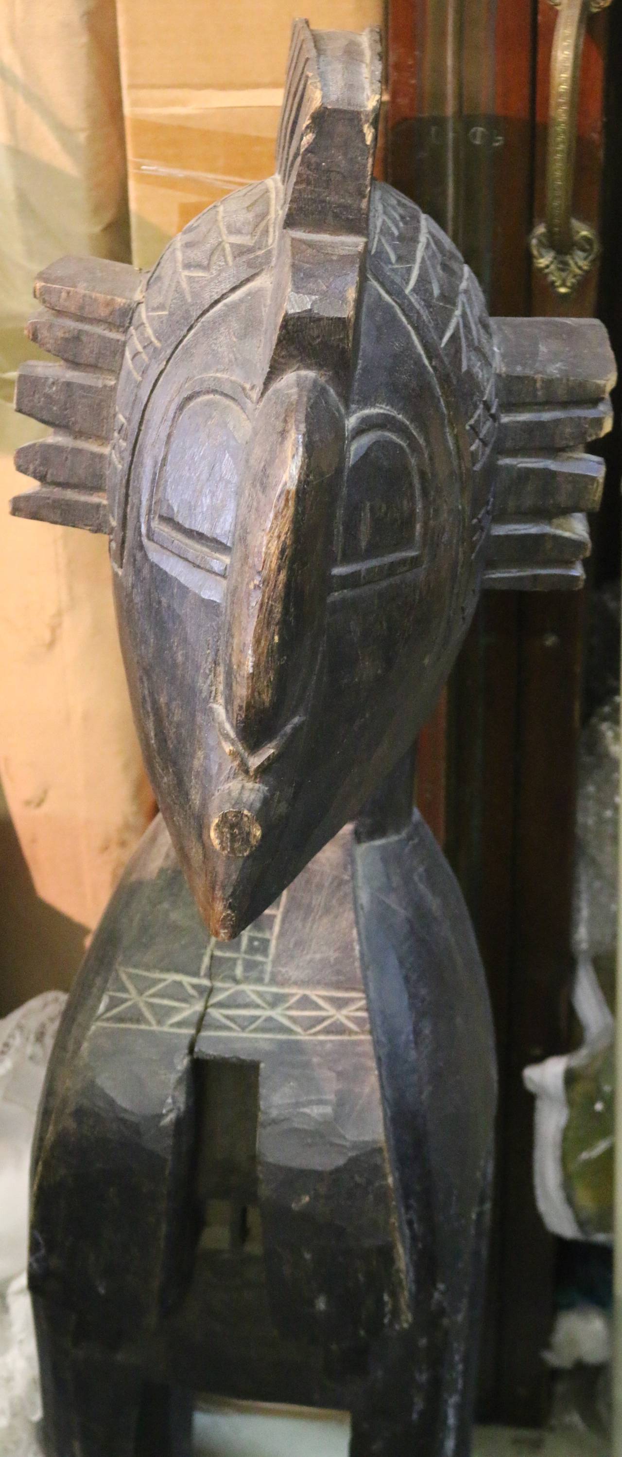 Ethnographic African 'Joy of Living' Shoulder Mask Headdress For Sale ...