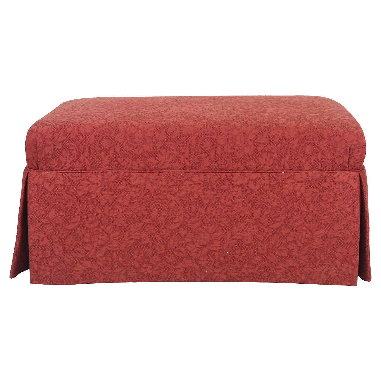 Ottoman Bench Covered in Floral Brocade Scalamandre Fabric Dressmaker ...