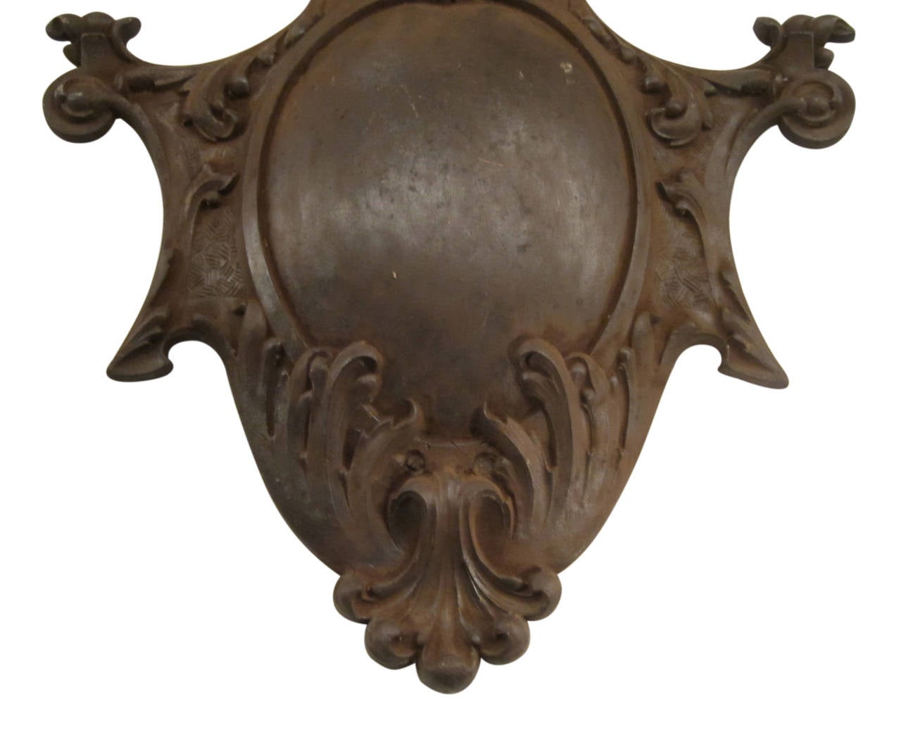 1880s Cast Iron Shield Salvaged from a Boston, MA Building at 1stDibs