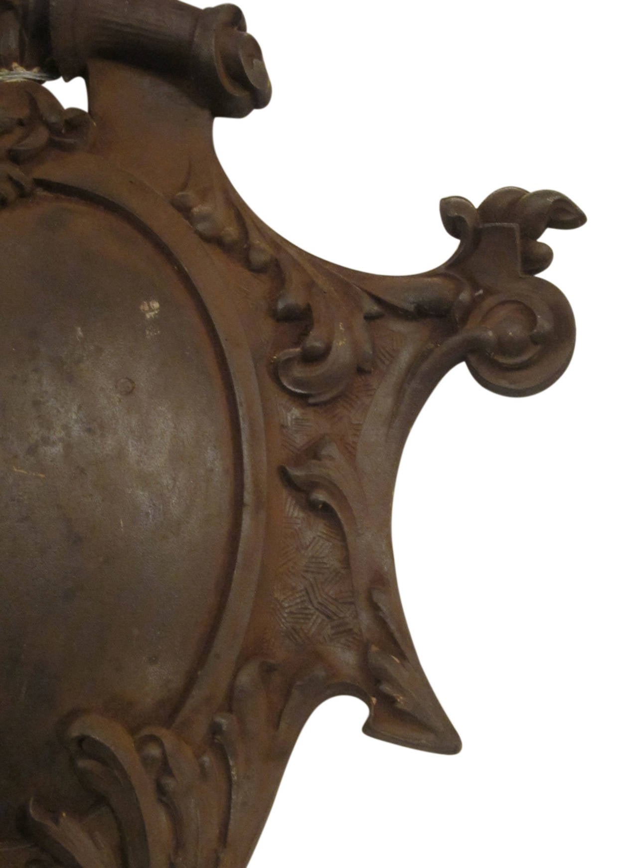 1880s Cast Iron Shield Salvaged from a Boston, MA Building at 1stDibs