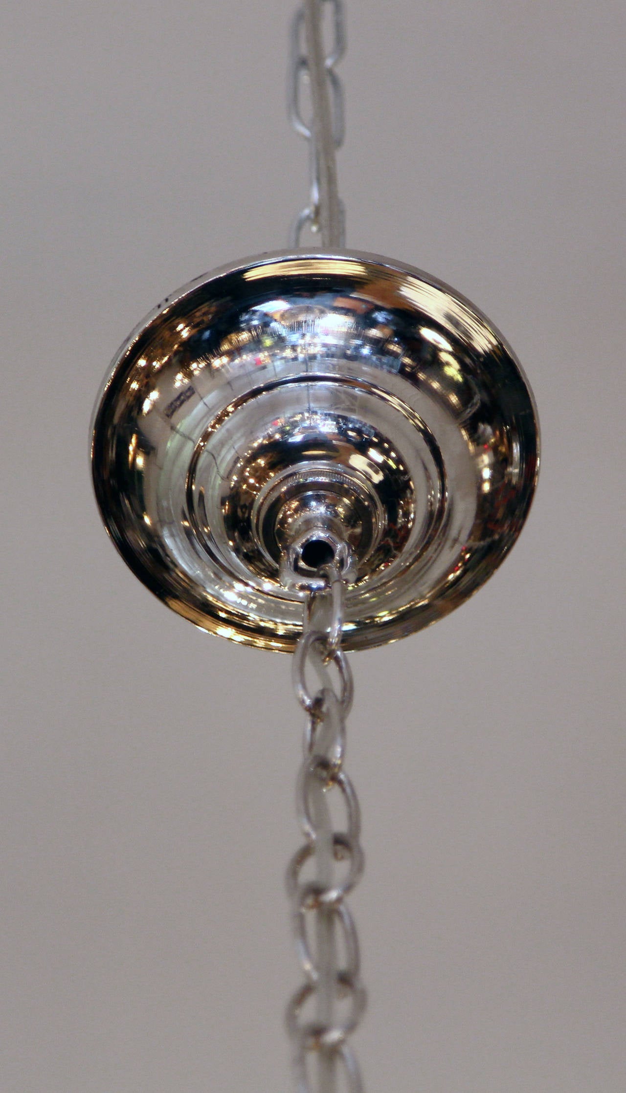 1960s Italian Mid-Century Modern Spun Acrylic 'Spaghetti' Oval Pendant ...