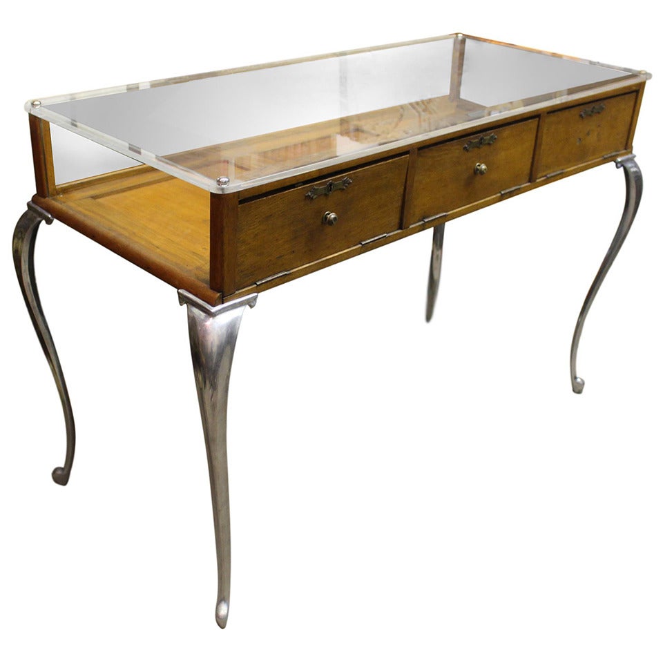 Vintage Display Case with Aluminum Legs at 1stDibs | vintage display ...