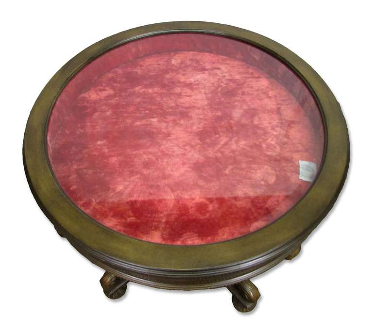 Round Victorian Vitrine Table at 1stDibs