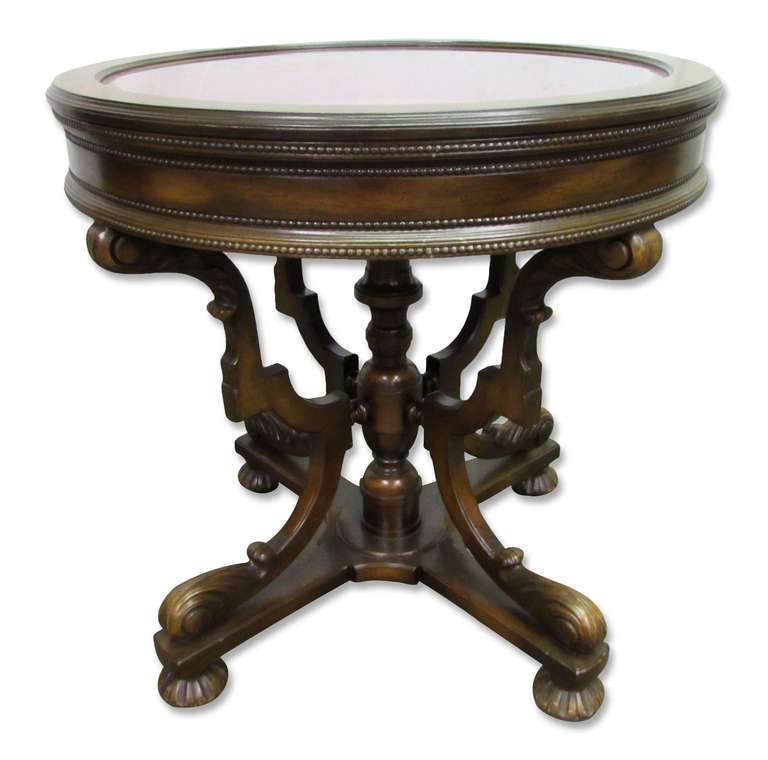 Round Victorian Vitrine Table at 1stDibs