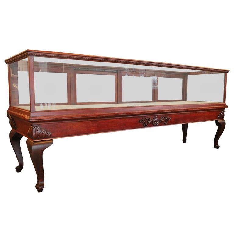 Large Mahogany Store Display Case at 1stDibs