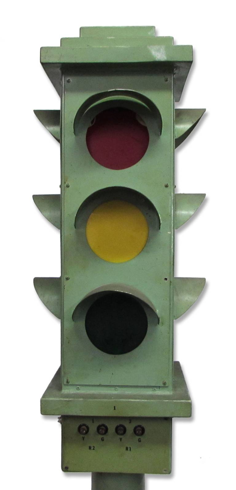 Vintage Green Standing Traffic Light from Pa. Grammar School at 1stDibs