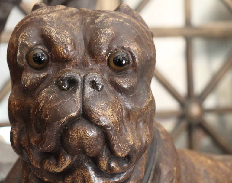 19th Century English Terra Cotta Gothic Dog at 1stDibs