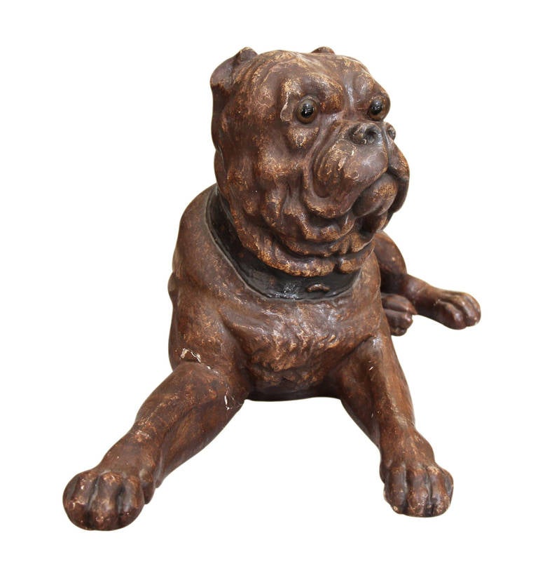 19th Century English Terra Cotta Gothic Dog at 1stDibs