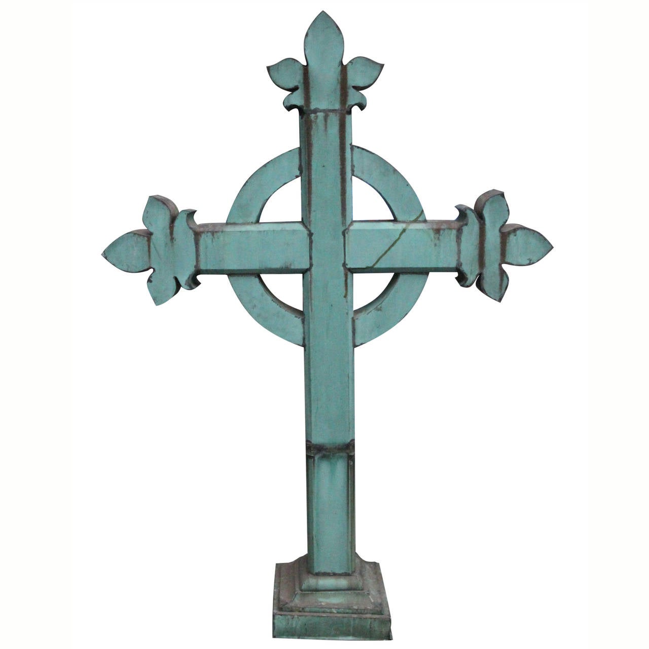 1800s Original Patina Celtic Copper Cross from an Old Brooklyn, NY ...