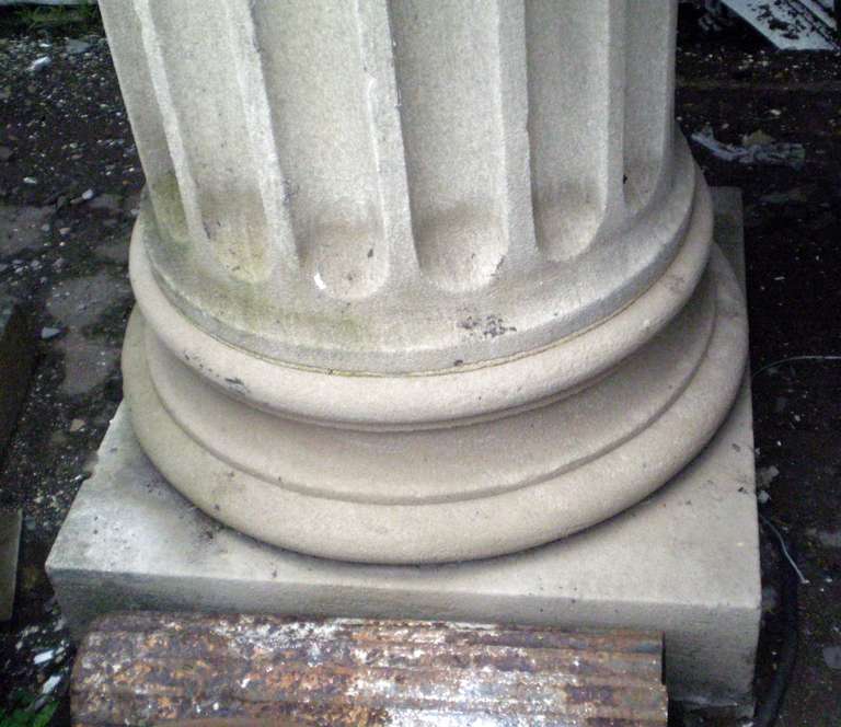 Pair of Tall Limestone Columns with Doric Capitals For Sale at 1stDibs ...