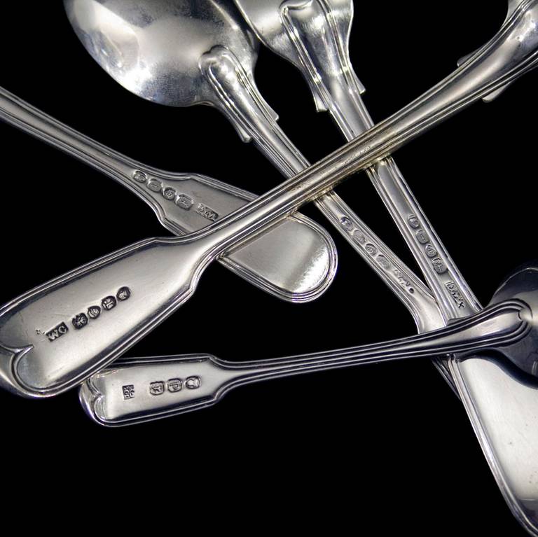 Antique English Silver Flatware For Sale at 1stDibs