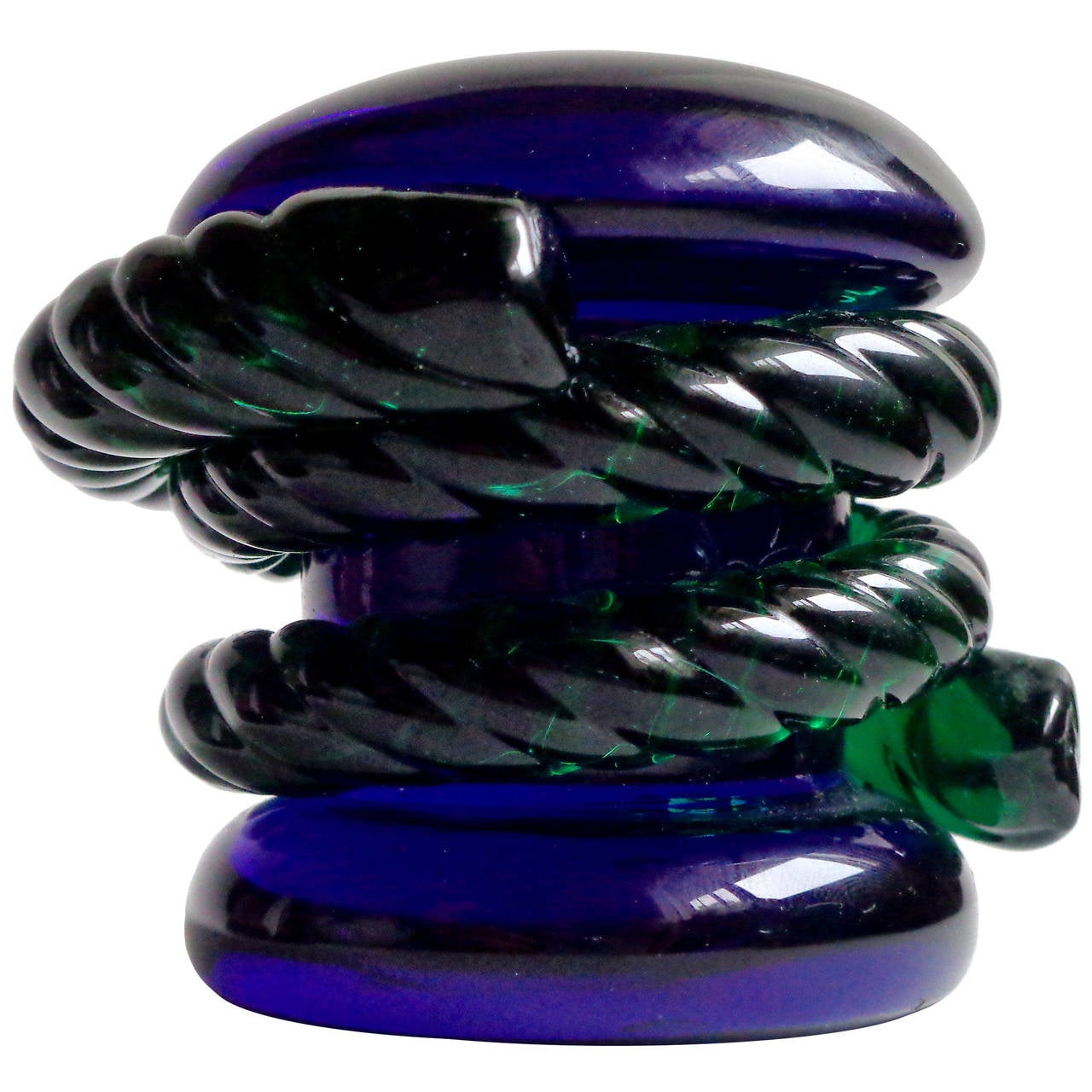 Archimede Seguso Murano Blue Green Nautical Italian Art Glass ...