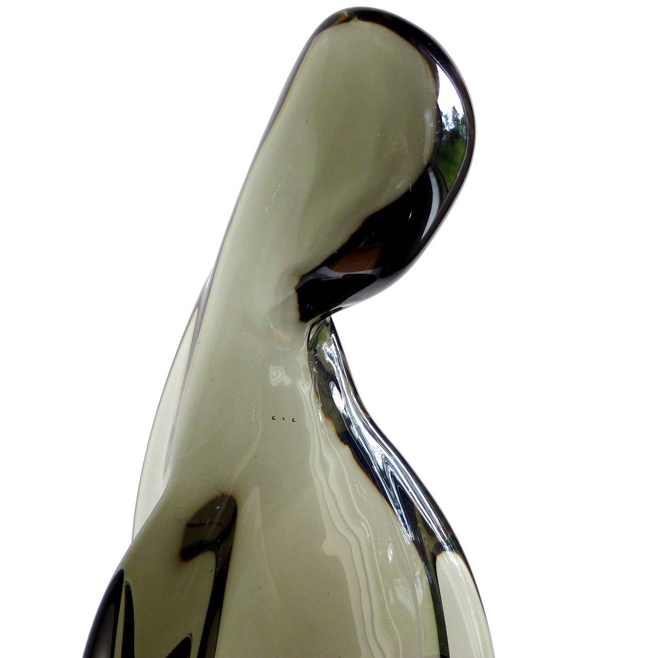 Huge Murano, Smoke Gray Abstract Italian Art Glass Woman Sculpture For ...