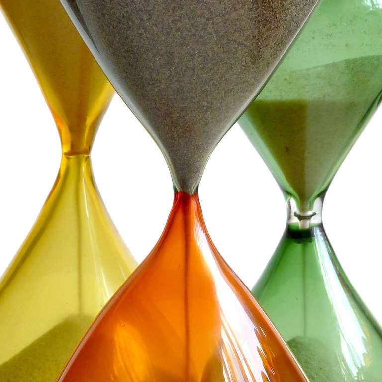 Colorful Murano Hourglass Clessidre Italian Art Glass Vintage Objects ...