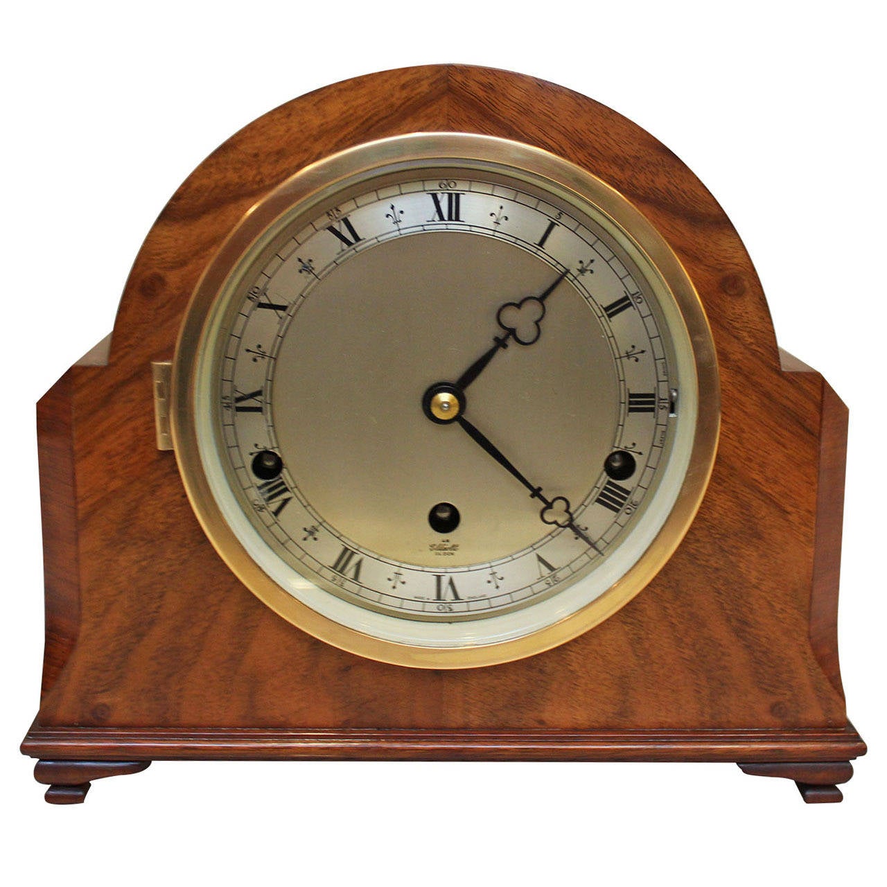Walnut Westminster Chime Mantel Clock At 1stdibs Walnut Westminster Chime Mantel Clock At 1stdibs