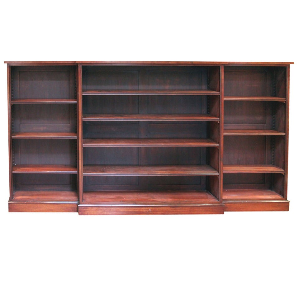 Mahogany Library Bookcase (8.6 feet Long) at 1stDibs