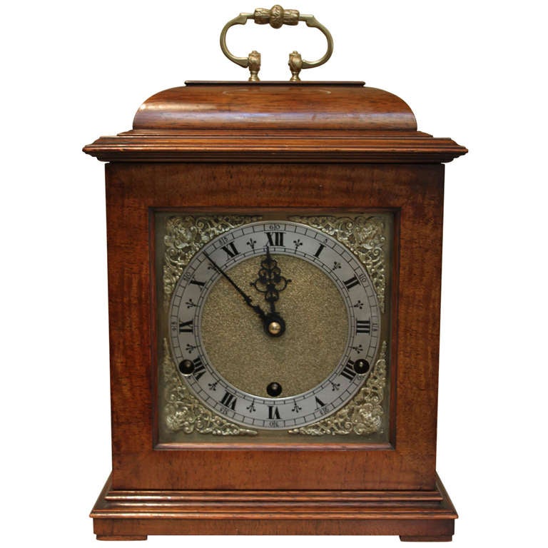 Westminster Chime Walnut Bracket Clock at 1stDibs