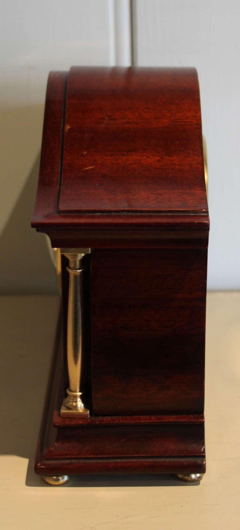 Edwardian Solid Mahogany and Inlay Mantel Clock at 1stDibs